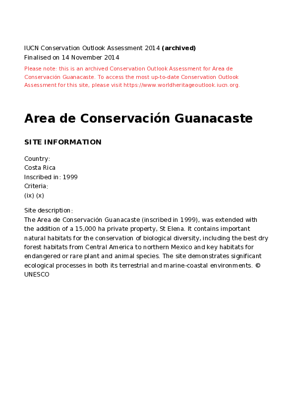 (PDF) Area de Conservacion Guanacaste