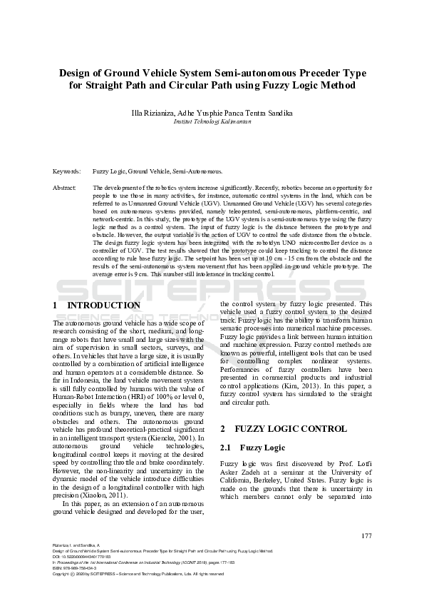 (PDF) Design of Ground Vehicle System Semi-autonomous Preceder Type for ...