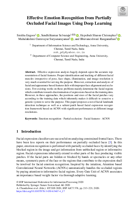 (PDF) Effective Emotion Recognition from Partially Occluded Facial ...