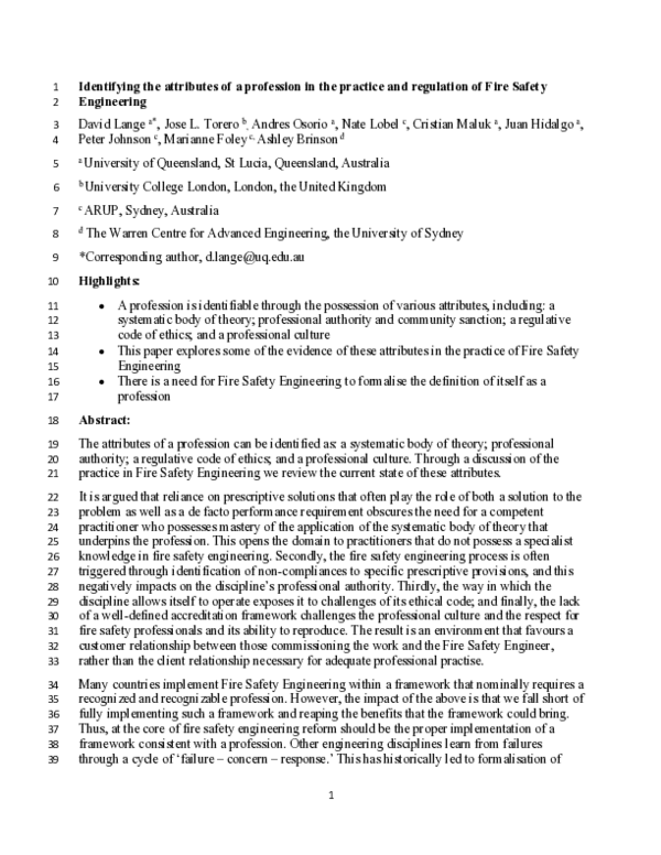 (PDF) Identifying the attributes of a profession in the practice and ...