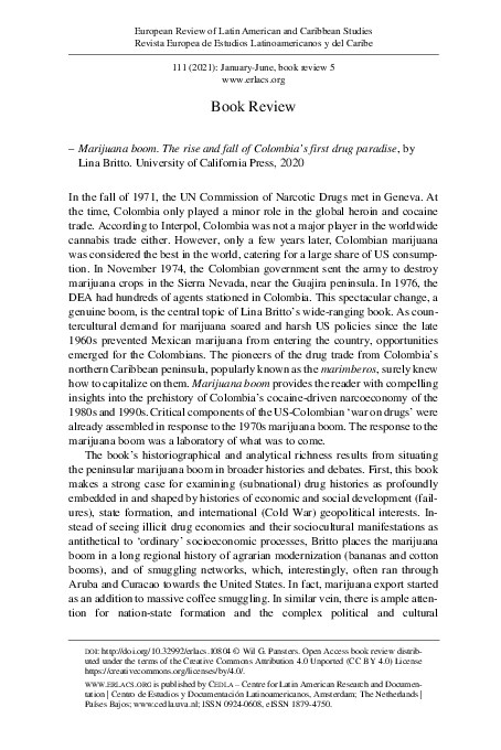 (PDF) Review of Marijuana boom. The rise and fall of Colombia’s first ...