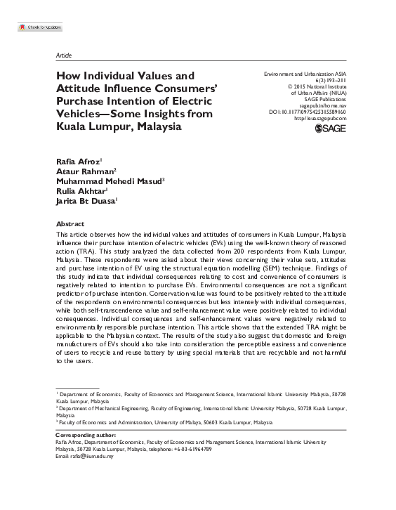 (PDF) How Individual Values and Attitude Influence Consumers’ Purchase ...