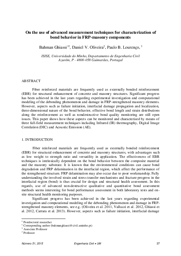 (PDF) On the use of advanced measurement techniques for ...