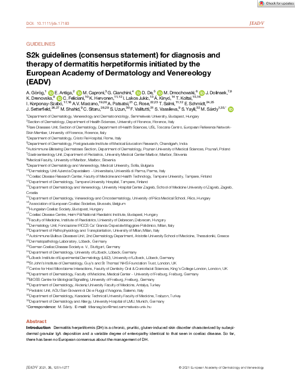 (PDF) Dermatitis herpetiformis in an African woman | Mehak Gupta ...