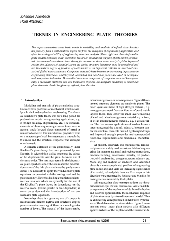 (PDF) Engineering Theories for Isotropic Plates
