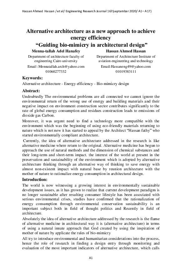 (PDF) Alternative architecture as a new approach to achieve energy ...