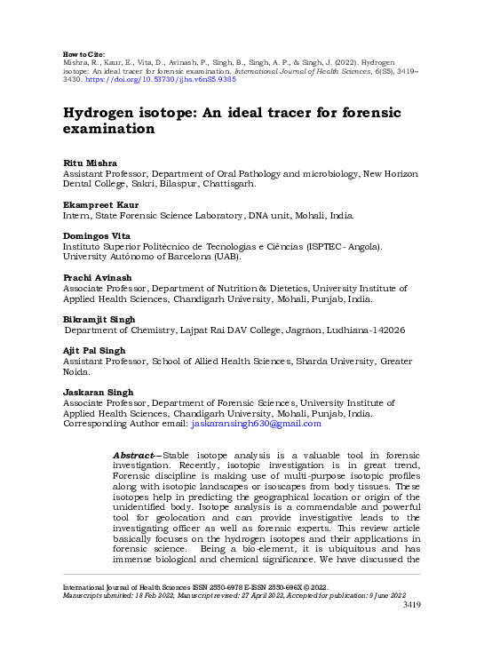 (PDF) Hydrogen isotope