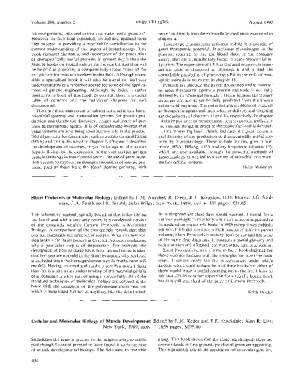 (PDF) Short protocols in molecular biology