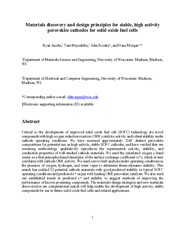(PDF) Material Discovery and Design Principles for Stable, High ...
