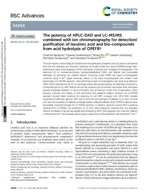 (PDF) The potency of HPLC-DAD and LC-MS/MS combined with ion chromatography for detection ...