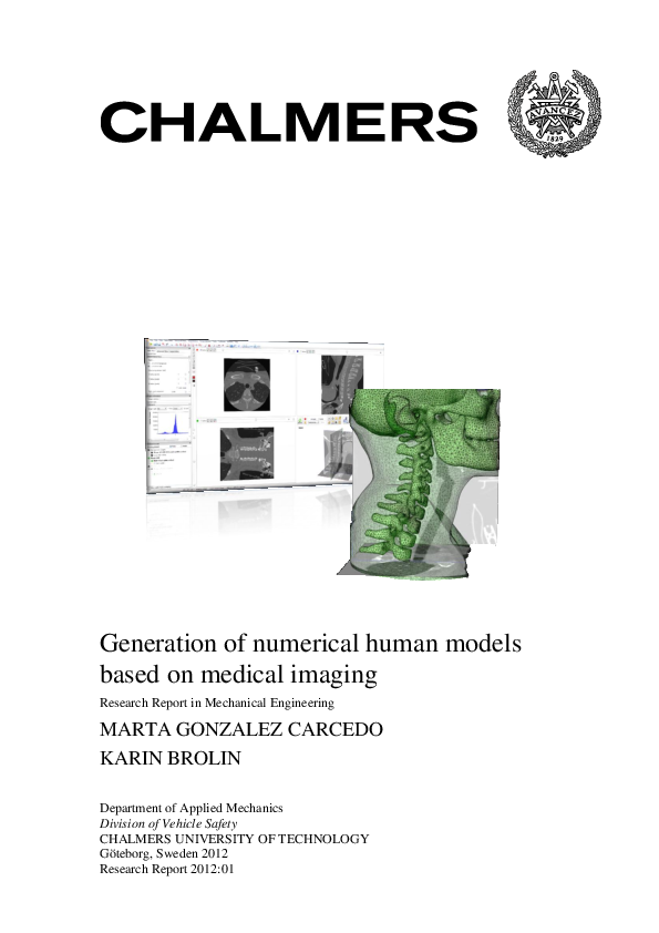 (PDF) Generation of numerical human models based on medical imaging