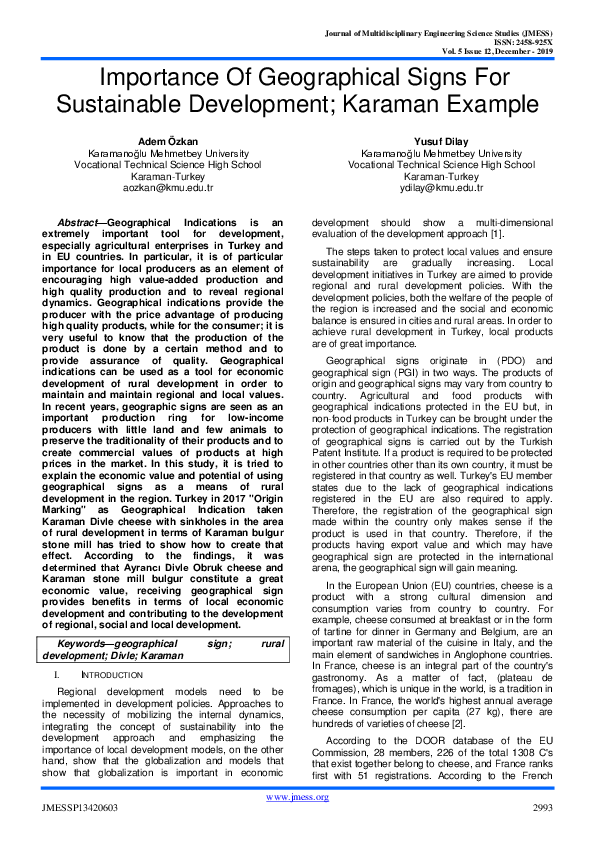 (PDF) Importance Of Geographical Signs For Sustainable Development ...