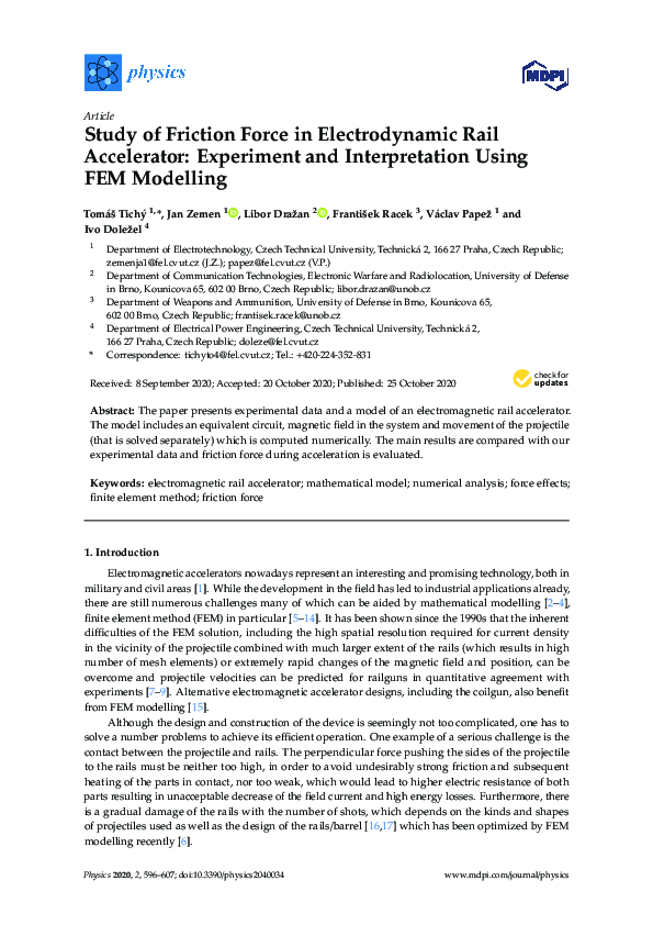 (PDF) Study of Friction Force in Electrodynamic Rail Accelerator: Experiment and Interpretation ...