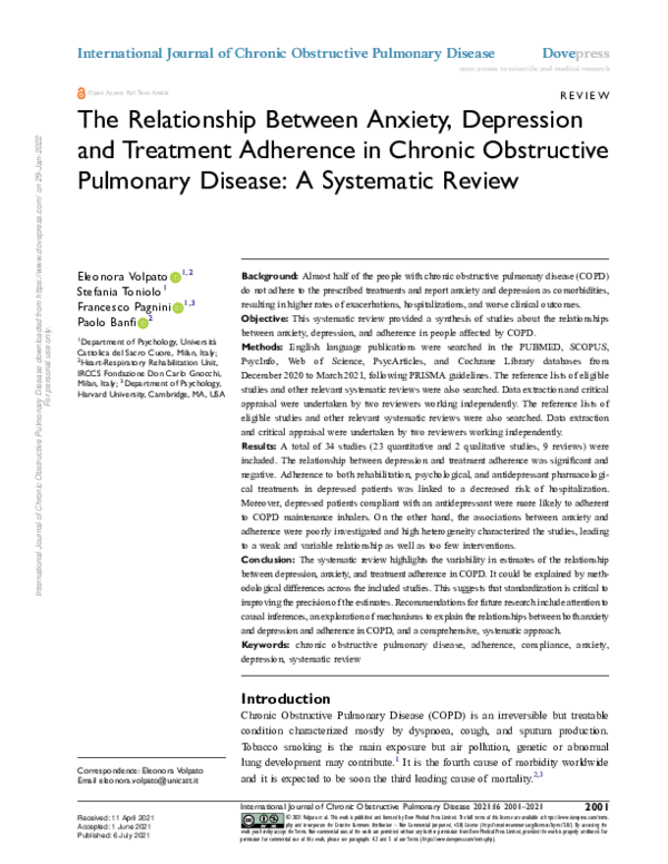 (PDF) The Relationship Between Anxiety, Depression and Treatment ...