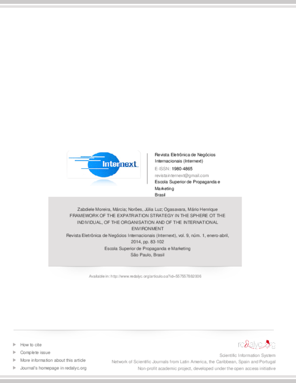 (PDF) Framework of the Expatriation Strategy in the Sphere Ot the ...