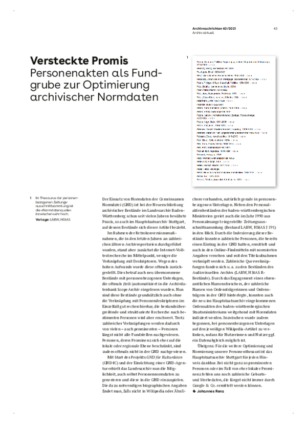 (PDF) Versteckte Promis | Johannes Renz - Academia.edu