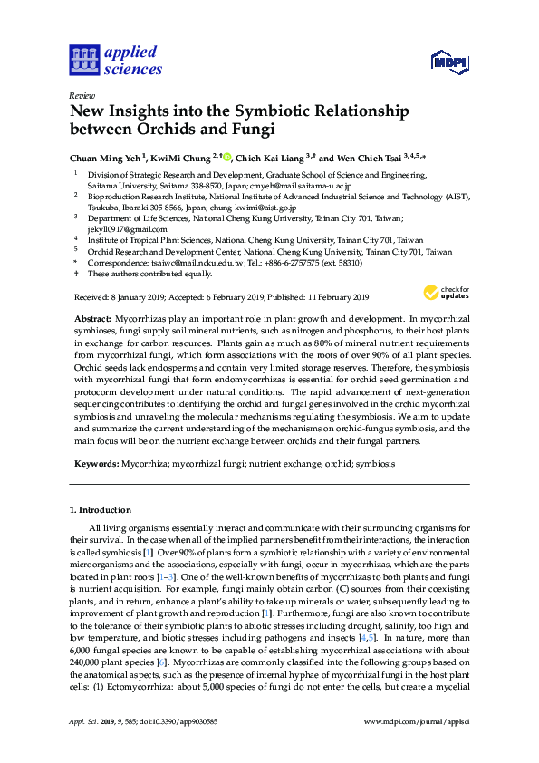 (PDF) New Insights into the Symbiotic Relationship between Orchids and ...