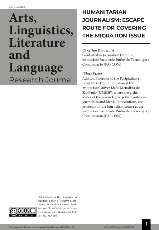 (PDF) Humanitarian journalism: escape route for covering the migration ...