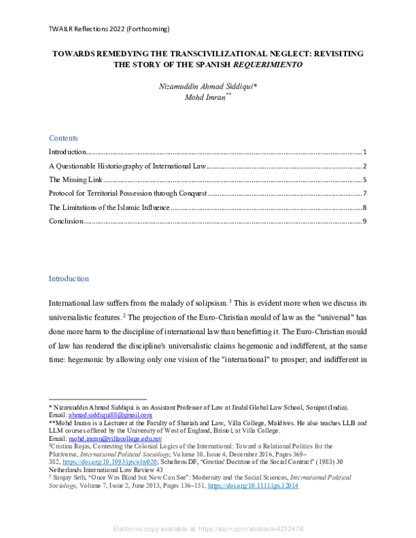 (PDF) TOWARDS REMEDYING THE TRANSCIVILIZATIONAL NEGLECT: REVISITING THE ...