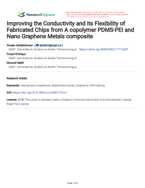 (PDF) Flexible Conductive Polymer Chips with Graphene