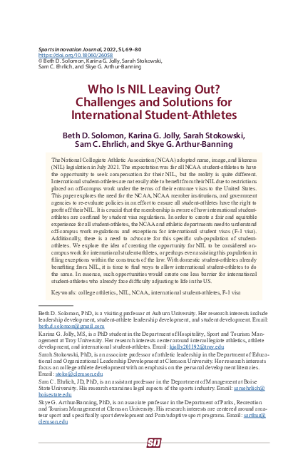 (PDF) Who Is NIL Leaving Out?