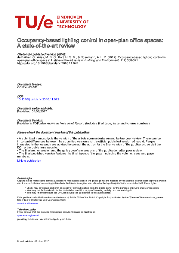 (PDF) Occupancy-based lighting control in open-plan office spaces: A ...