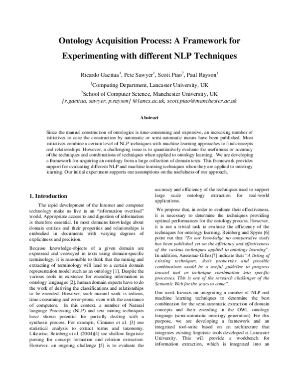 (PDF) Ontology Acquisition Process: A Framework for Experimenting with different NLP Techniques ...
