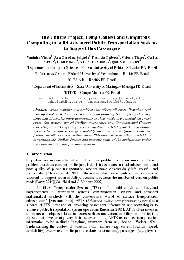 (PDF) The UbiBus Project: Using Context and Ubiquitous Computing to build Advanced Public ...