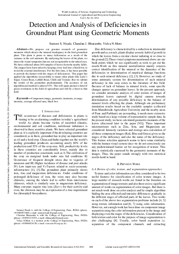 (PDF) Geometric Moments for Groundnut Deficiency Detection