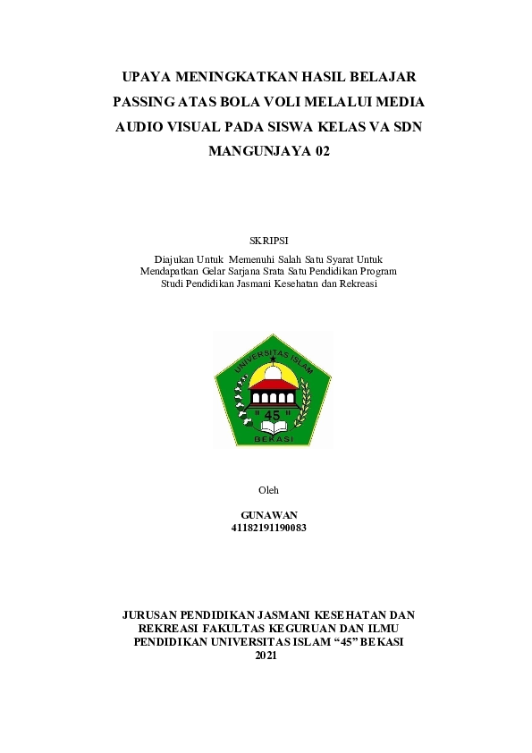 (DOC) UPAYA MENINGKATKAN HASIL BELAJAR PASSING ATAS BOLA VOLI MELALUI ... (DOC) UPAYA MENINGKATKAN HASIL BELAJAR PASSING ATAS BOLA VOLI MELALUI ...