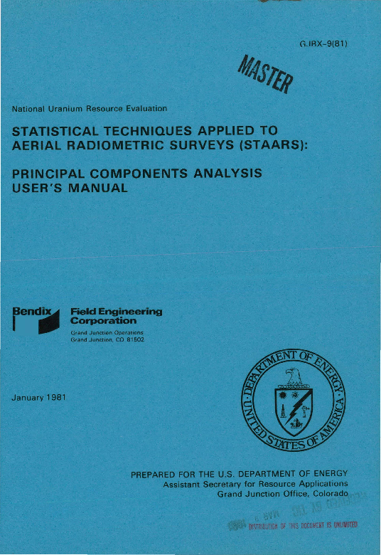 (PDF) Statistical Techniques Applied to Aerial Radiometric Surveys ...
