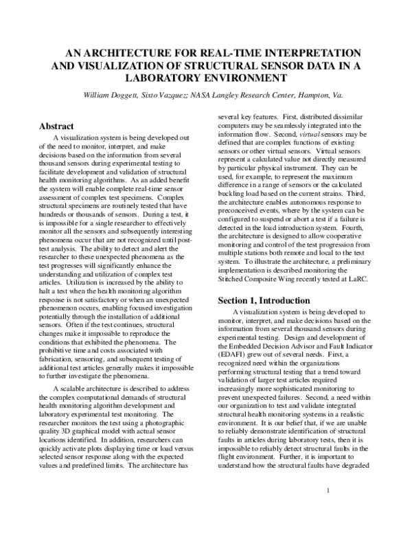 (PDF) An architecture for real-time interpretation and visualization of structural sensor data ...