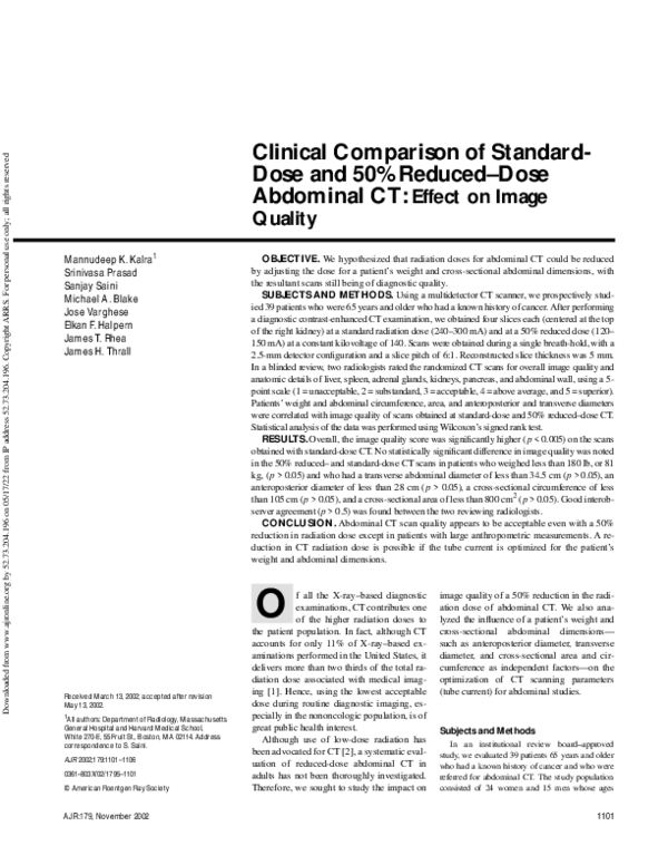 (PDF) Clinical Comparison of Standard-Dose and 50% Reduced—Dose ...