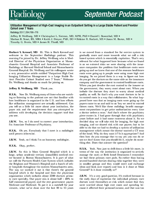 (PDF) Utilization Management of High-Cost Imaging in an Outpatient ...
