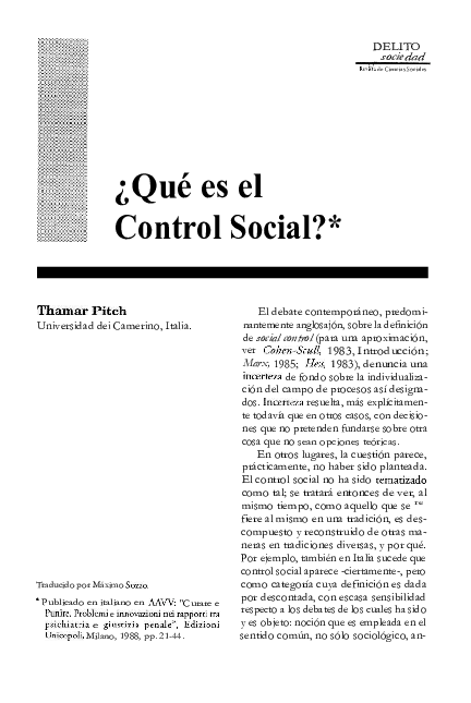 (PDF) ¿Qué es el Control Social?