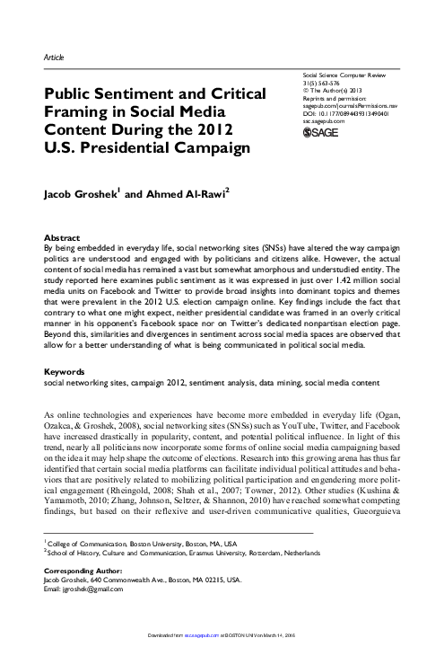 (PDF) Public Sentiment and Critical Framing in Social Media Content ...