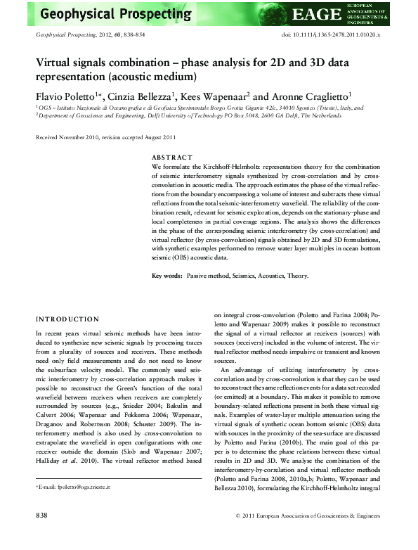 (PDF) Virtual signals combination - phase analysis for 2D and 3D data ...