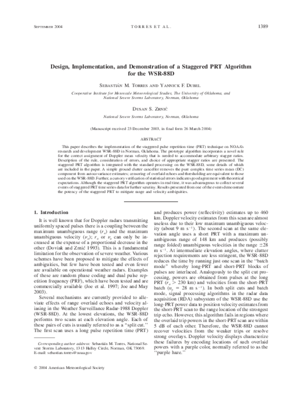 (PDF) Design, Implementation, and Demonstration of a Staggered PRT ...