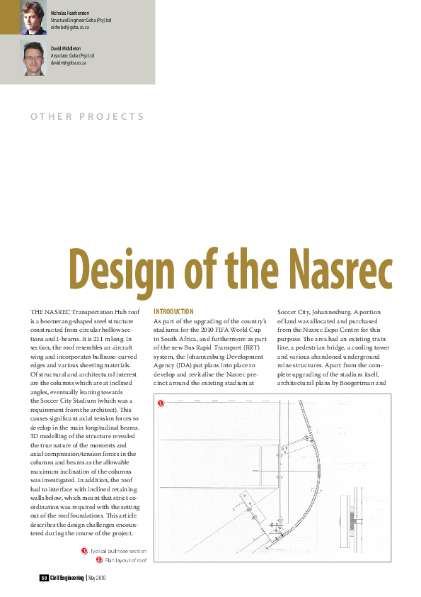 (PDF) Challenges in Designing Nasrec Roof Structure