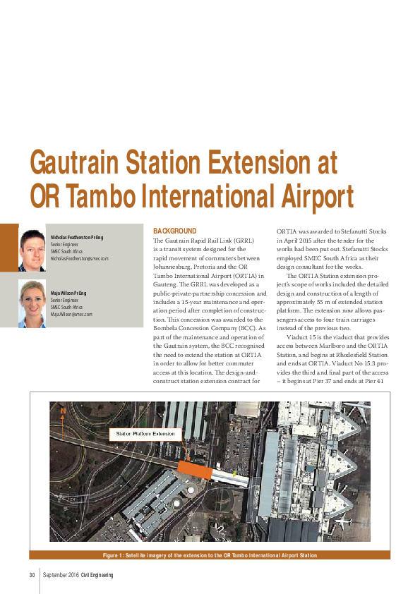 (PDF) GAUTRAIN STATION EXTENSION AT OR TAMBO INTERNATIONAL AIRPORT ...