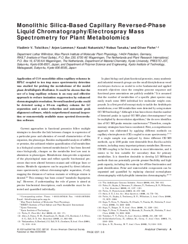(PDF) Monolithic Silica-Based Capillary Reversed-Phase Liquid ...