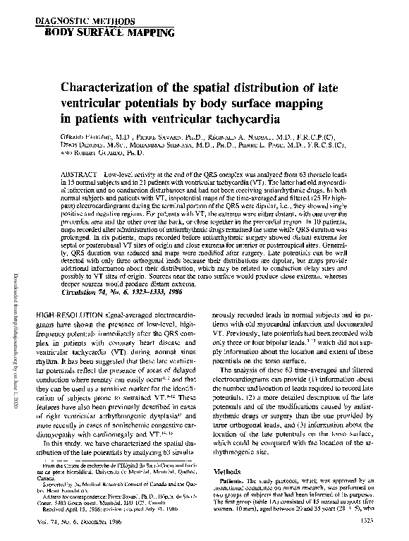 (PDF) Characterization of the spatial distribution of late ventricular ...
