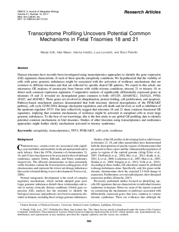 (PDF) Transcriptome Profiling Uncovers Potential Common Mechanisms in ...