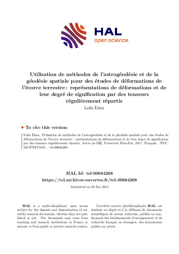 (PDF) Spécialité: Sciences de l’Information Géographique