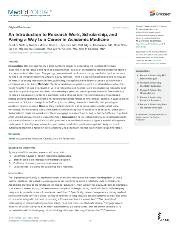 (PDF) An Introduction to Research Work, Scholarship, and Paving a Way ...