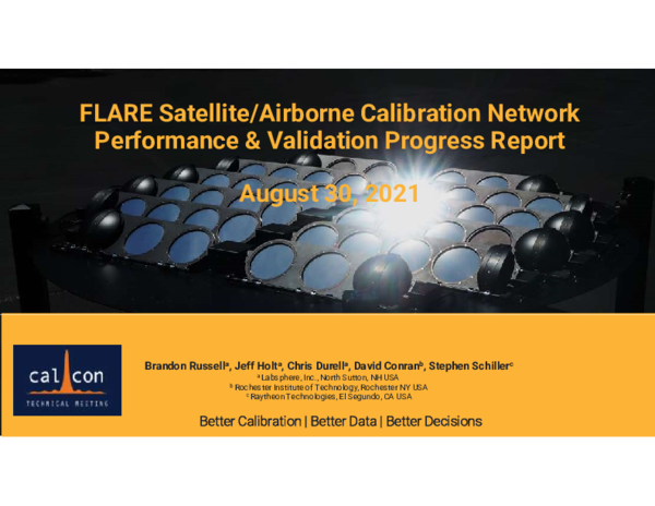 (PDF) FLARE Satellite/Airborne Calibration Network Performance ...