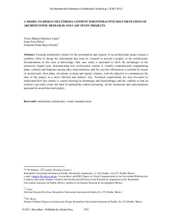 (PDF) A Model to Design Multimedia Content for Interactive ...