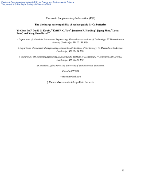 The discharge rate capability of rechargeable Li–O2 batteries