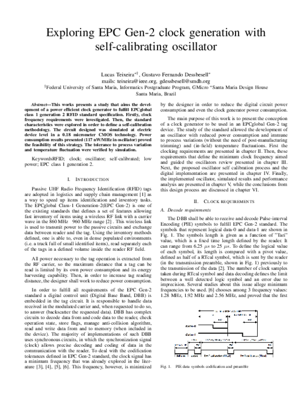 (PDF) Exploring EPC Gen-2 clock generation with self-calibrating oscillator