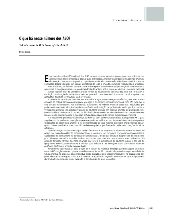 (PDF) O que há nesse número dos ABO?